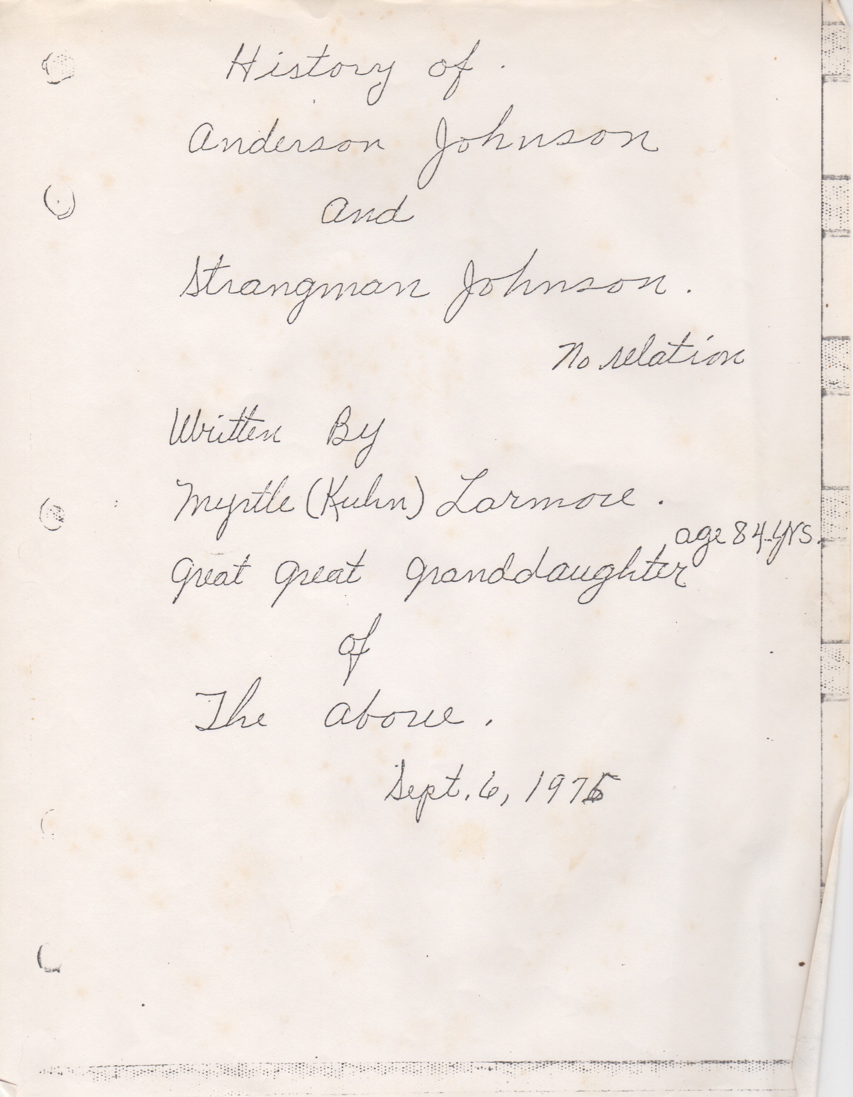 Evidence Explained | Handwritten photocopy, unpublished "manuscript ...
